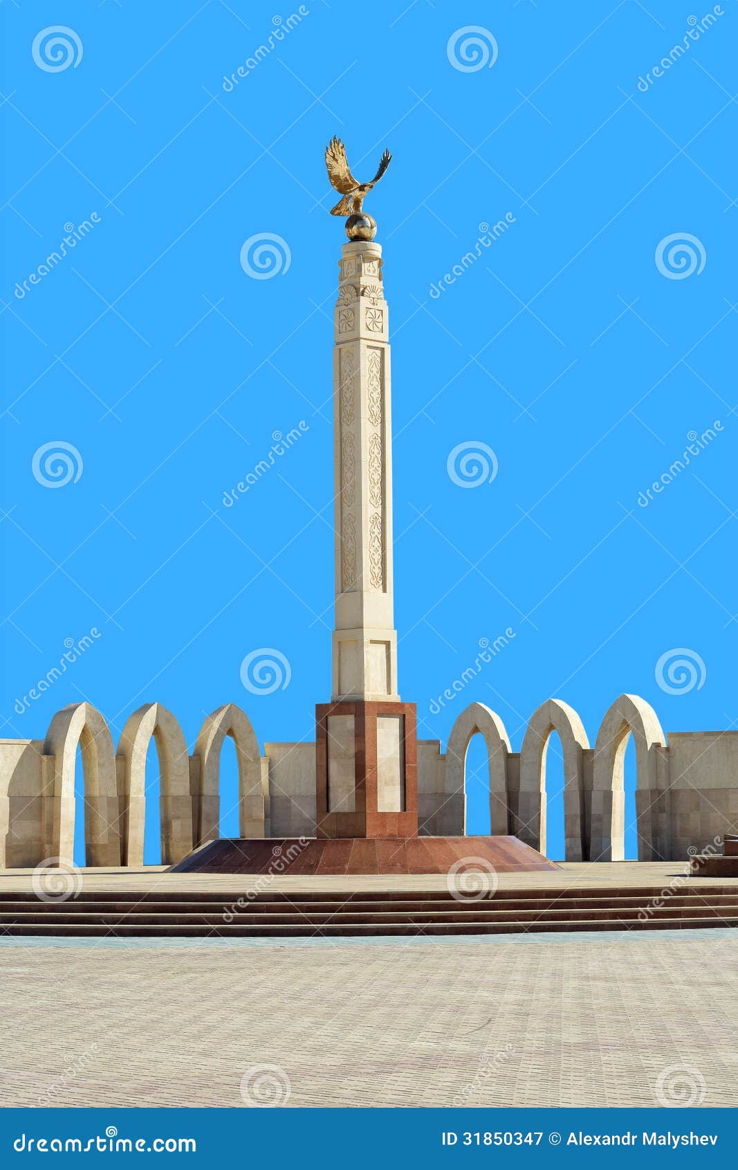Memorial Monument of an Eagle with Spread Wings Stock Image - Image of ...