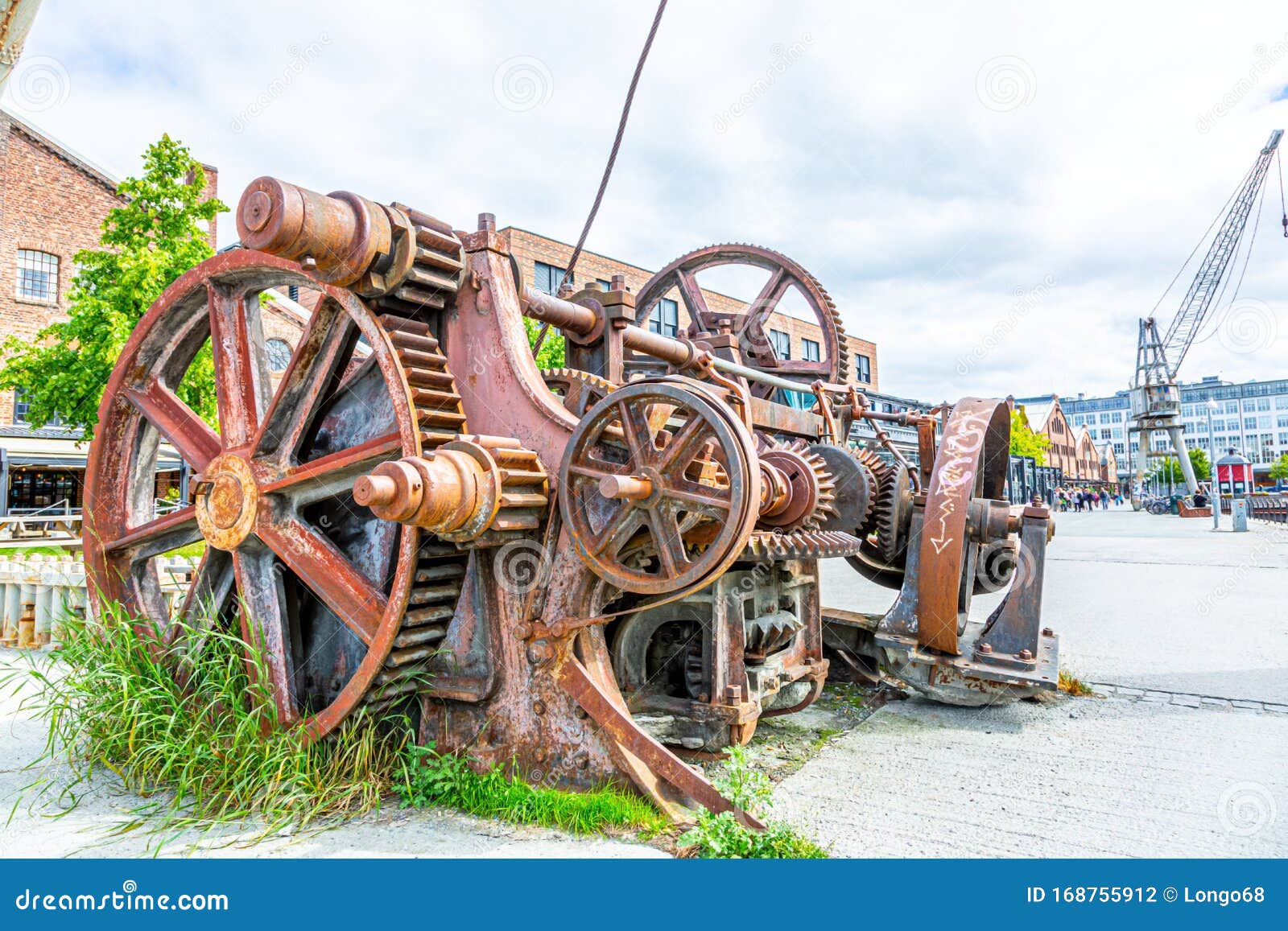Memorial of Old Industrial Machine during Daytime Stock Photo - Image ...