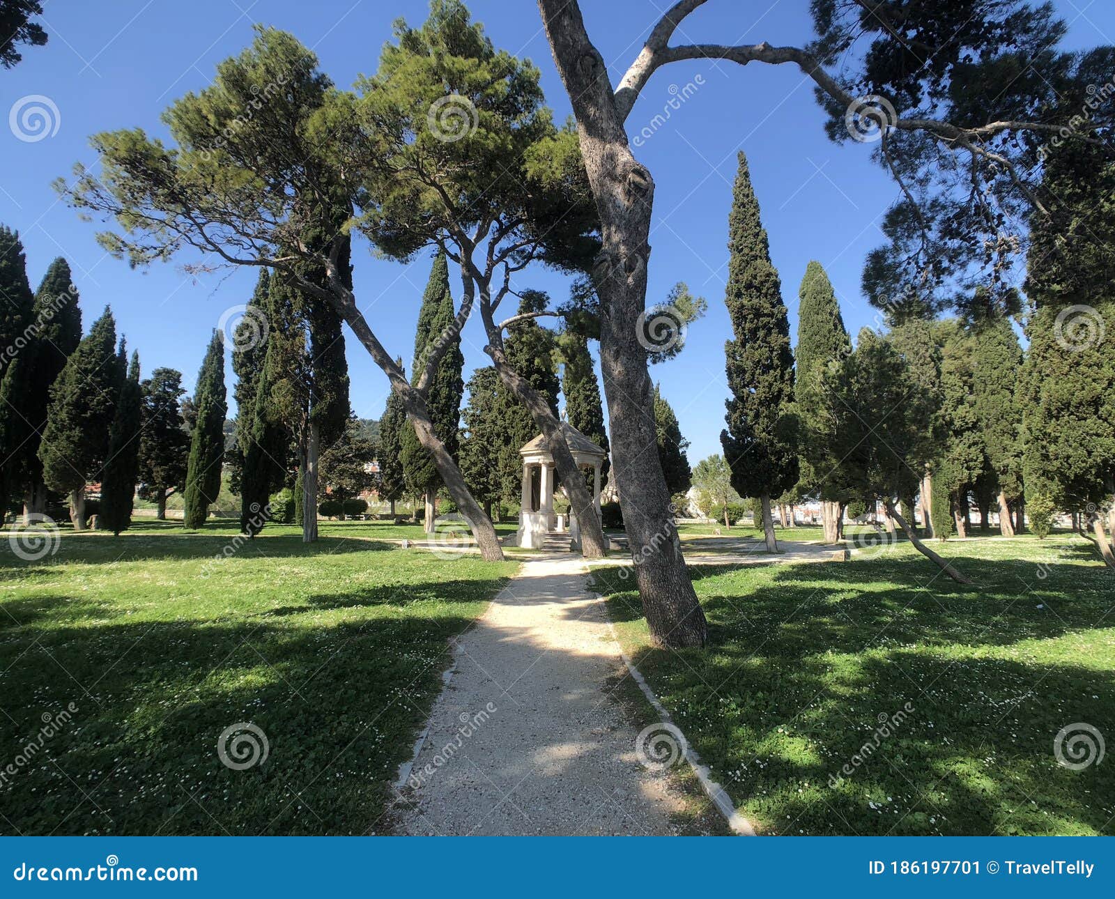 Memorial Park Sustipan in Split Stock Image - Image of landscape ...