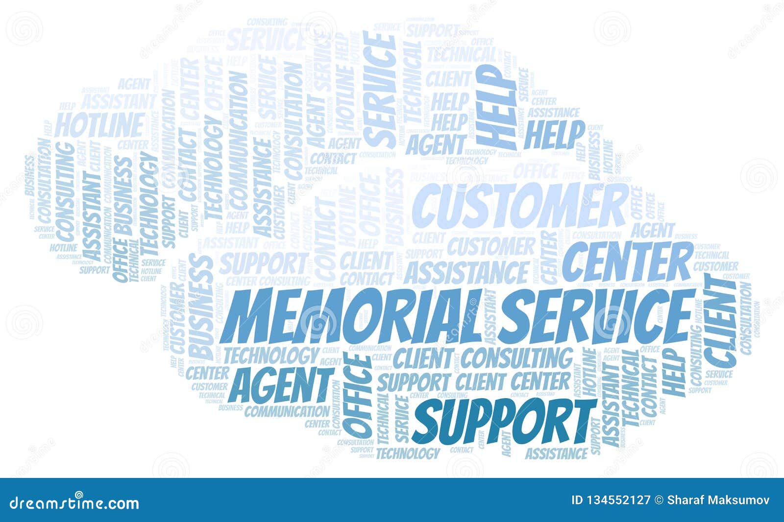 Memorial Service Word Cloud Stock Illustration - Illustration of ...