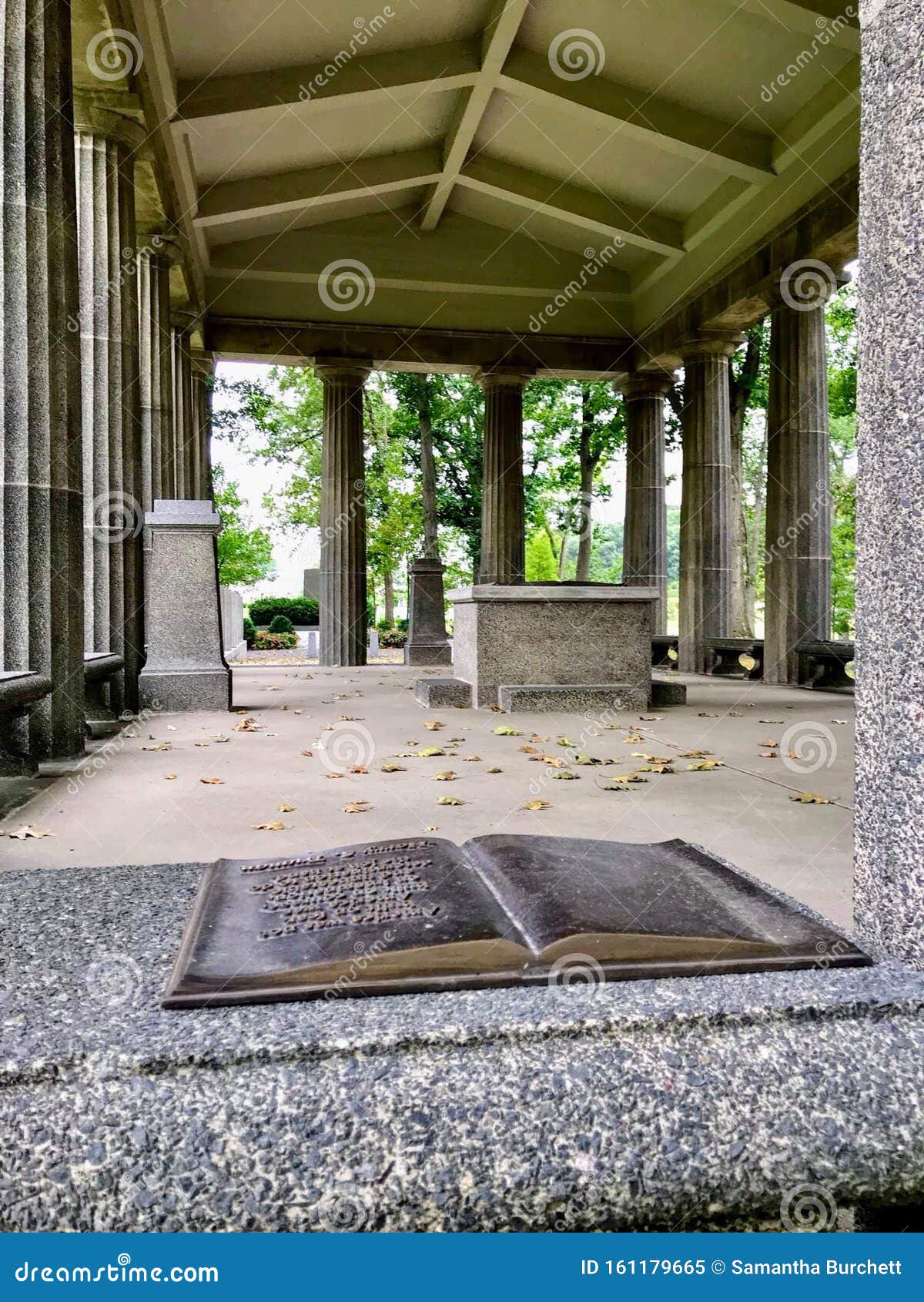 A Memorial Structure in a Graveyard Made of Marble Stock Image - Image ...