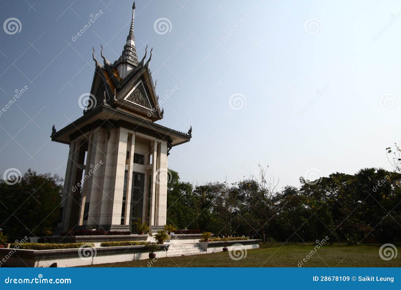 The Memorial Stupa of the Choeung Ek Killing Fields, Cambodia Editorial ...