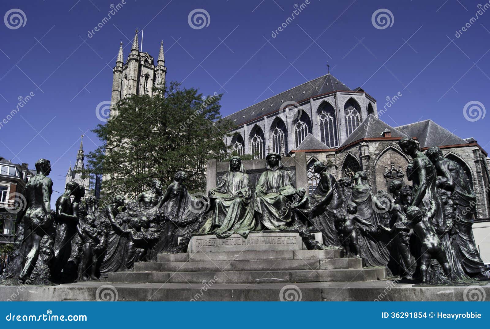 Memorial To Brothers Jan and Hubert Van Eyck Editorial Stock Image ... Memorial To Brothers Jan and Hubert Van Eyck Editorial Stock Image ...