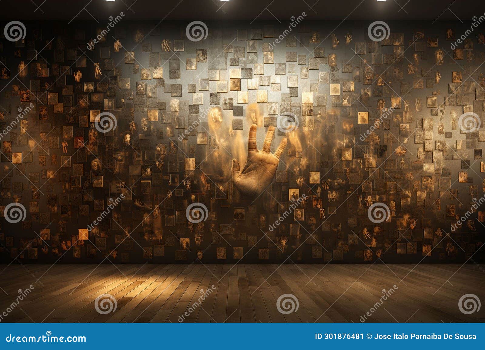 Memorial Wall of Handprints and Messages a Stock Image - Image of ...