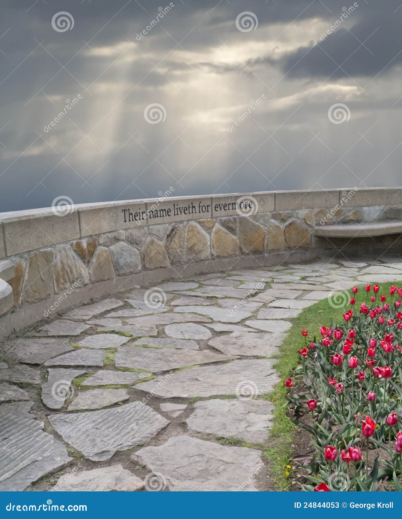 Memorial Wall on Path To Remember those Lost Stock Image - Image of ...