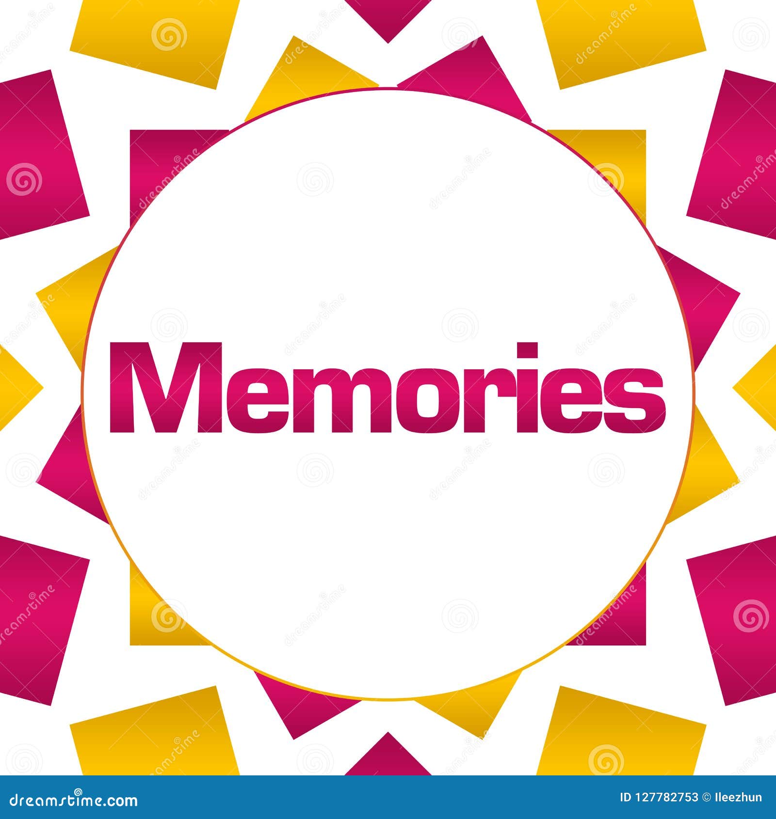 Memories Pink Gold Circular Background Stock Illustration ...