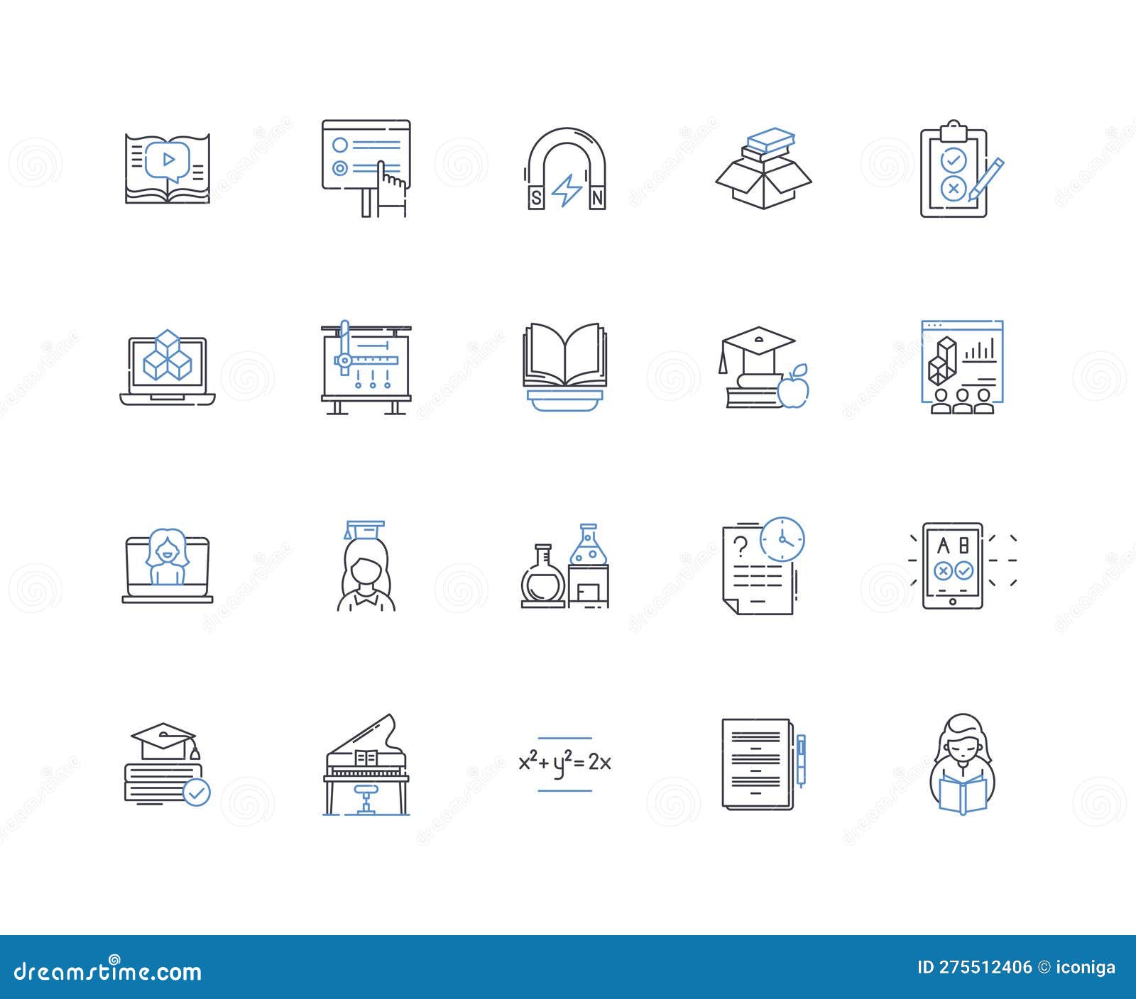 Memorization-learning Line Icons Collection. Recall, Retention ...