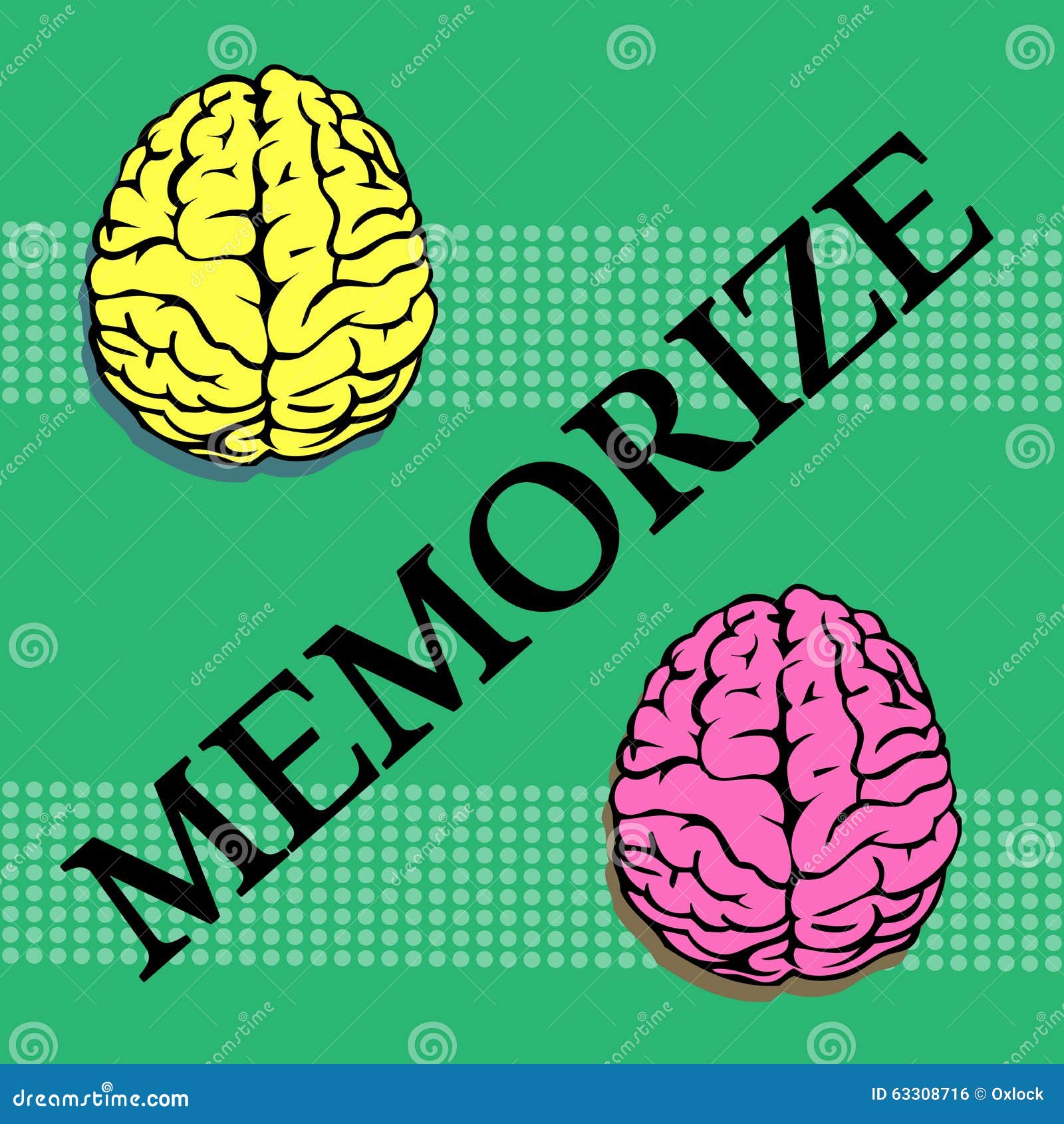 Memorize vektor illustrationer. Illustration av tecken - 63308716