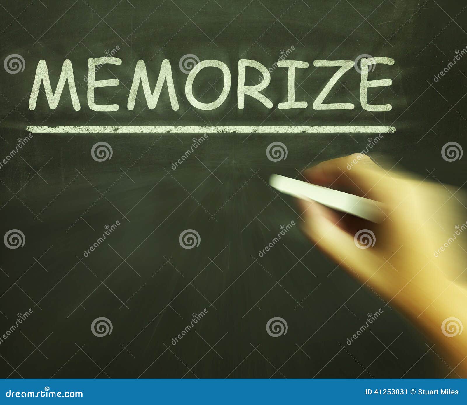 Memorize Chalk Shows Learn Information by Heart Stock Illustration ...