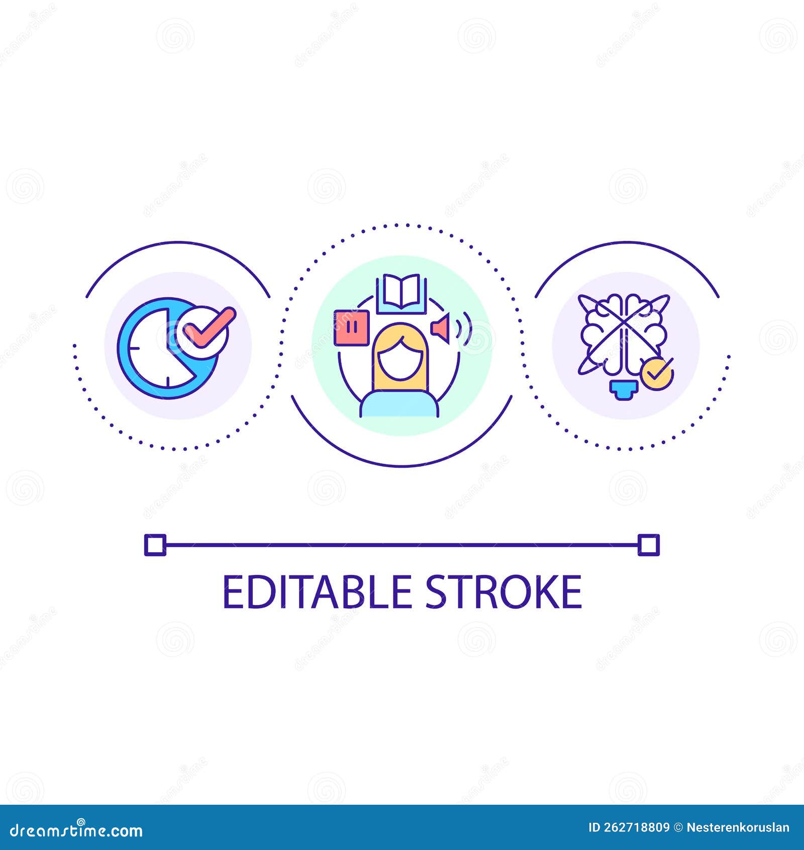 Memorizing Tricks Loop Concept Icon Stock Vector - Illustration of ...