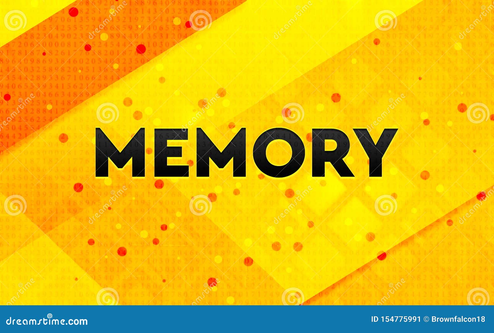Memory Abstract Digital Banner Yellow Background Stock Illustration ...