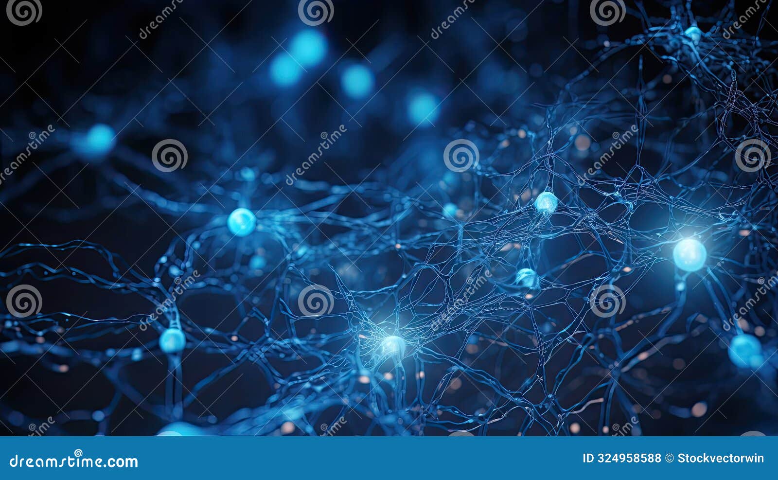 Memory blue brain stock illustration. Illustration of neural - 324958588