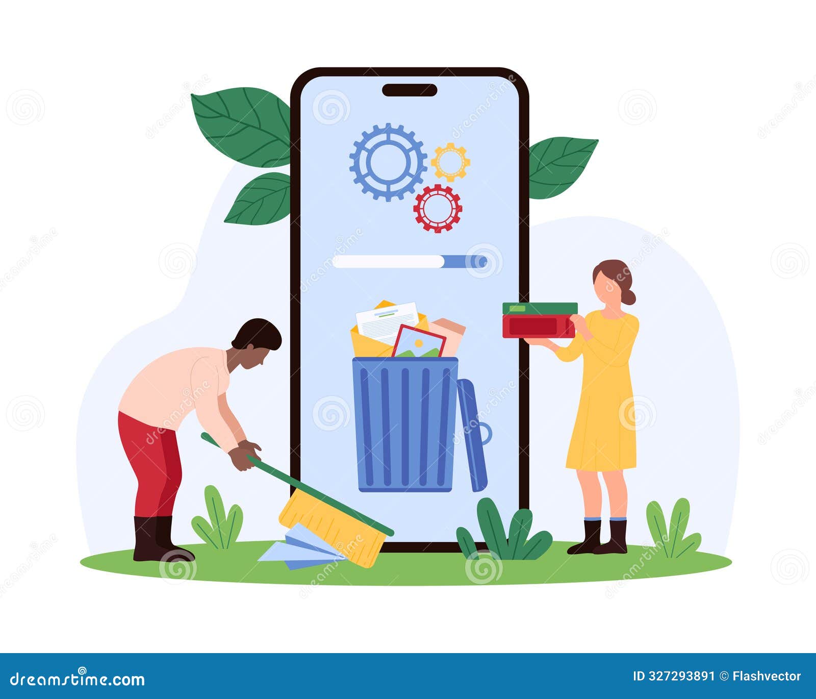 Memory Cache and Email, Office Document, Folder Cleaning with Mobile ...