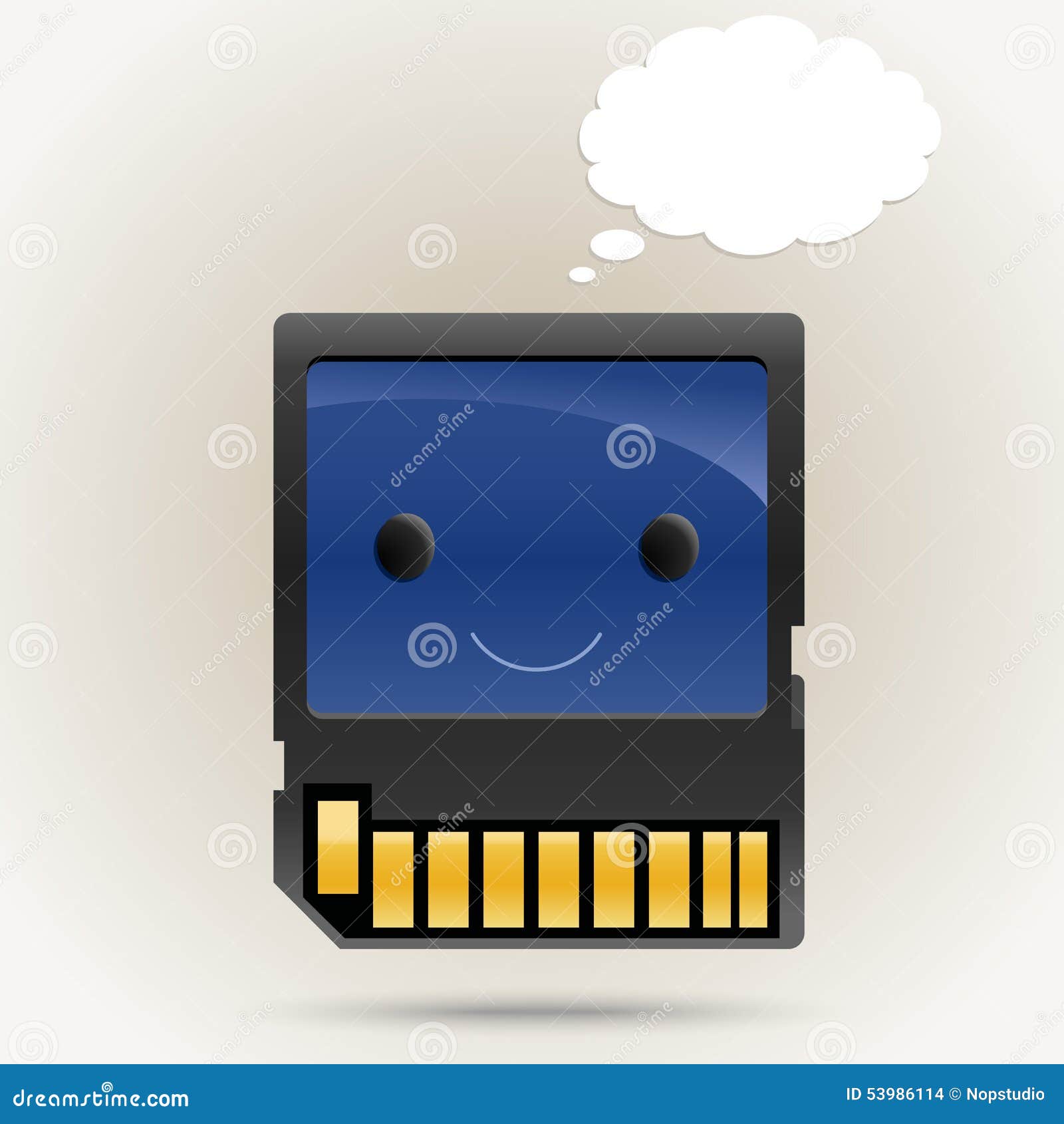 Memory Card Boy Cartoon Character Stock Vector - Illustration of store ...