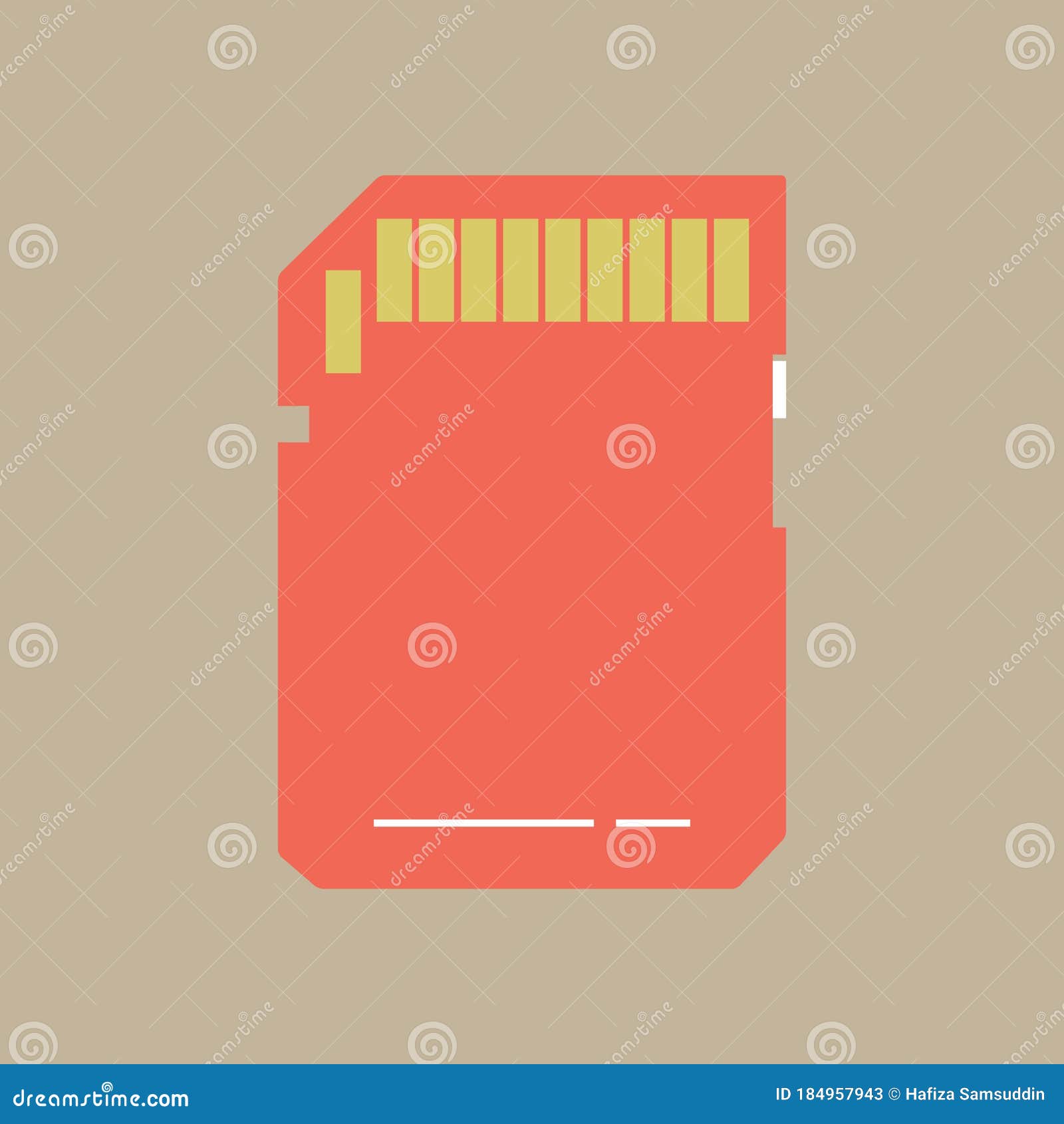 Memory Card Chip. Vector Illustration Decorative Background Design ...