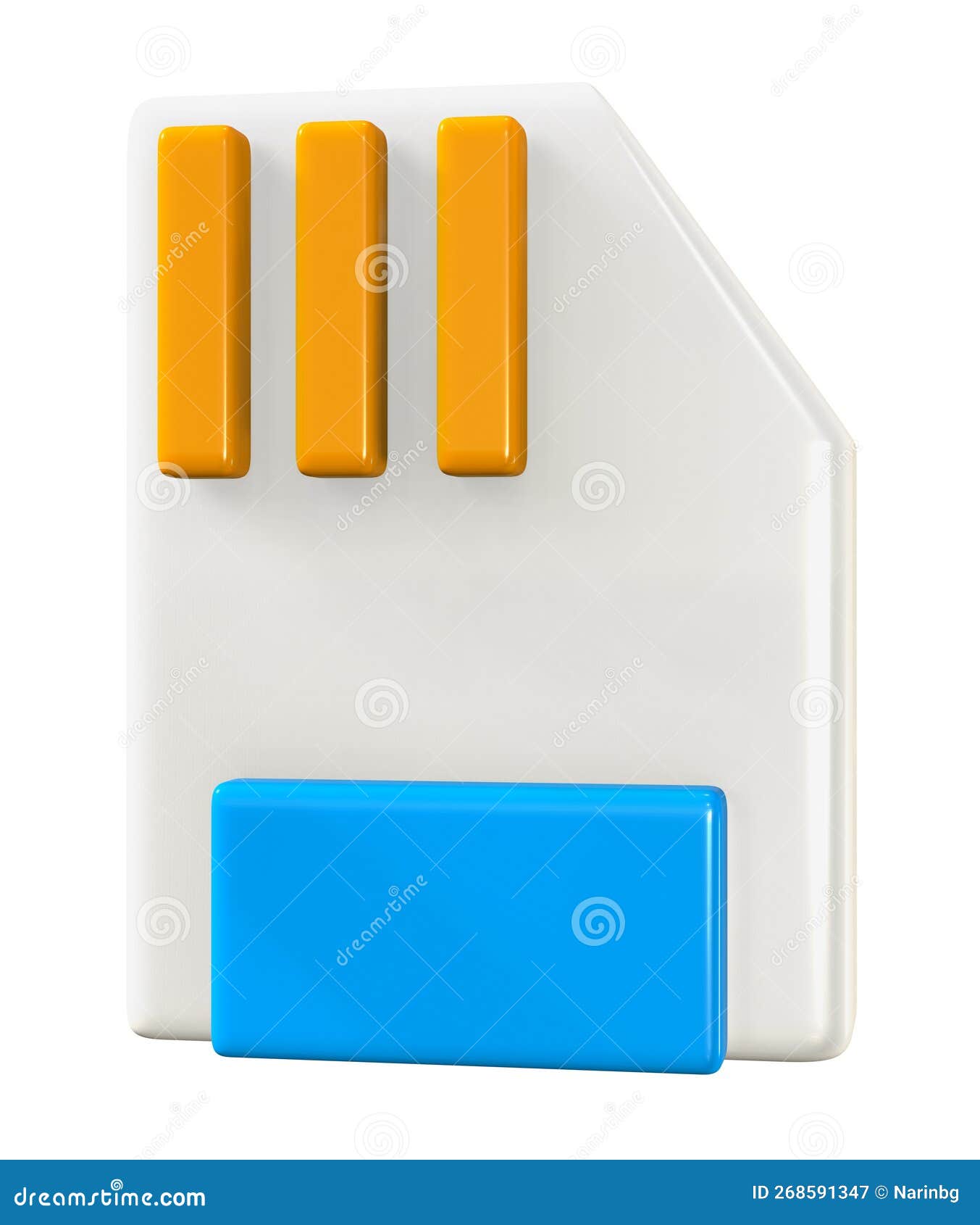 Memory Card 3d Icon Transparent Illustration Stock Image - Illustration ...