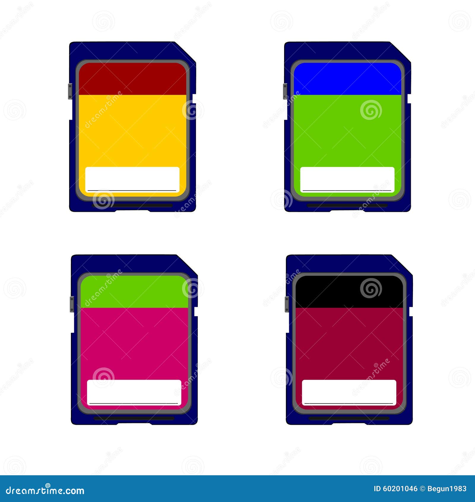 Memory card stock vector. Illustration of digital, gigabyte - 60201046