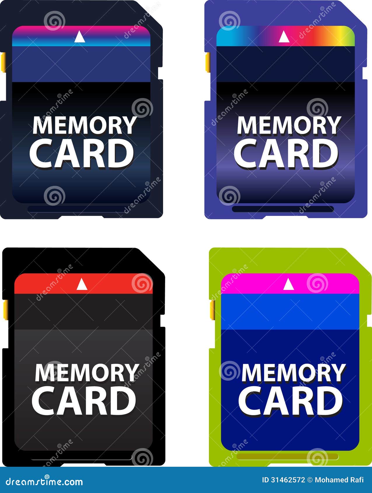 Memory card stock vector. Illustration of storage, memory - 31462572