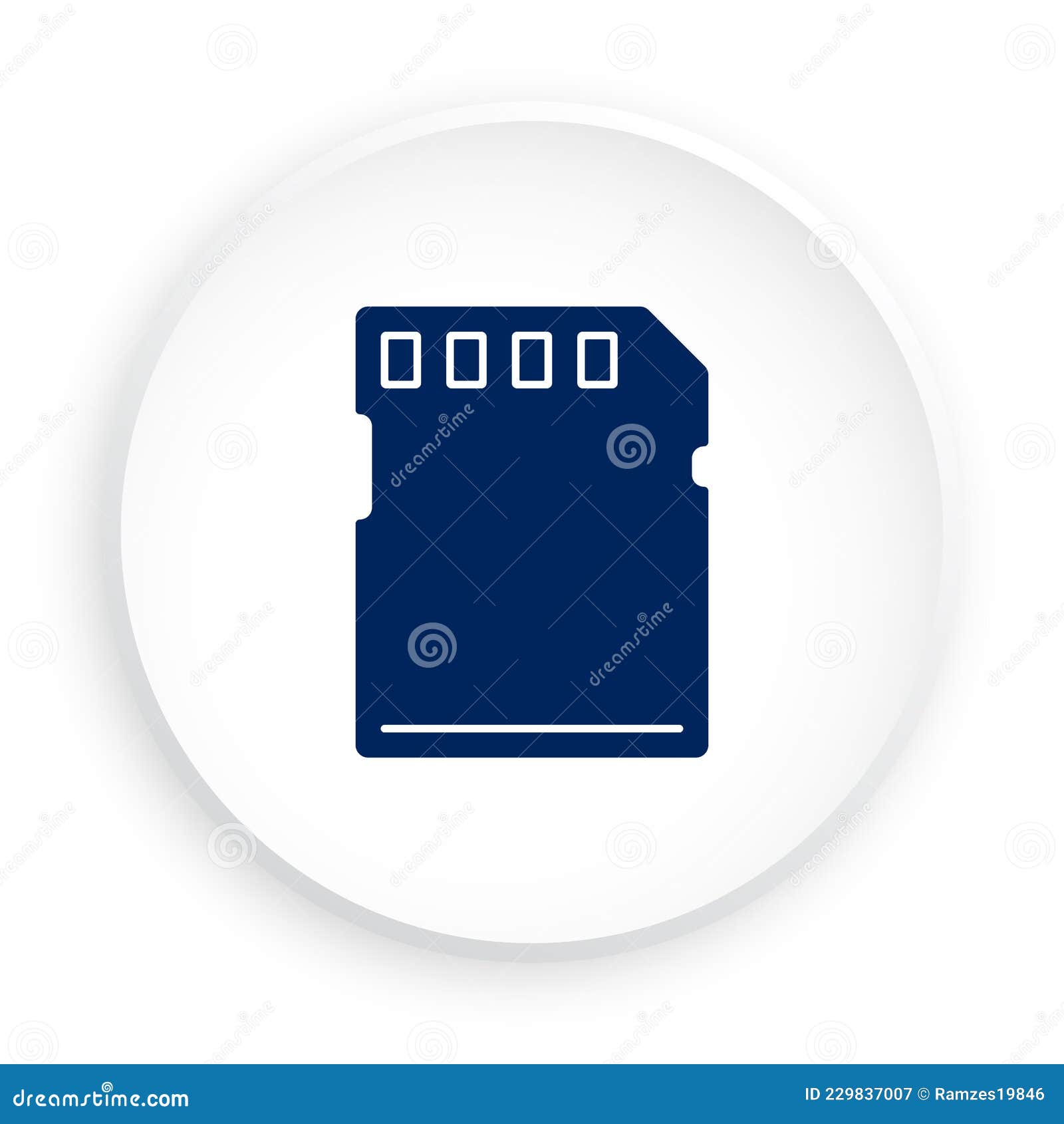 Memory Card Icon for Storing Information in Neomorphism Style for ...