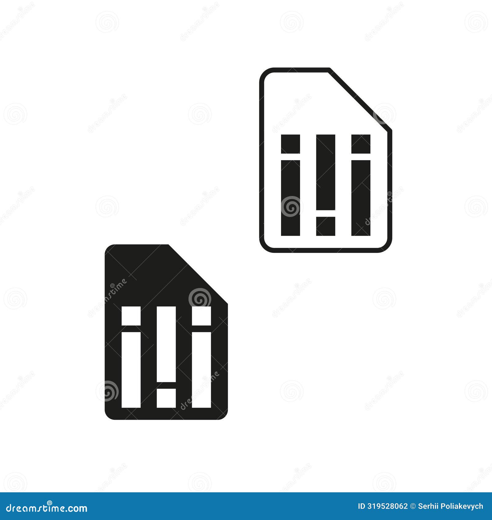 Memory Card Icons Set. Digital Storage Vector Symbols. Micro SD Card ...