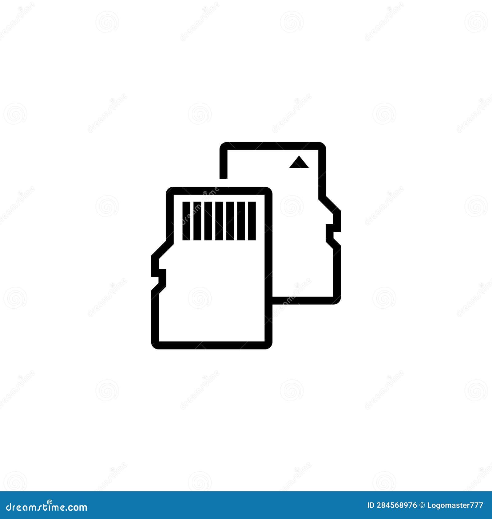 Micro SD Card Isolated Icon. Stock Illustration - Illustration of ...