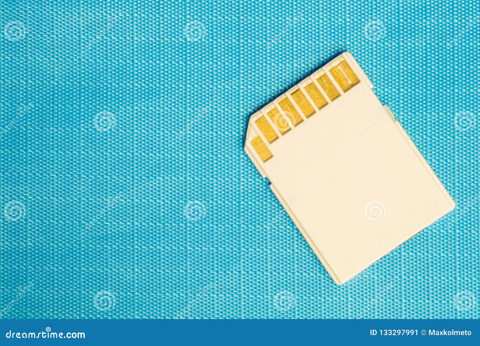 Memory Card Isolated on Blue Background. Sd Card and Copy Space Stock ...