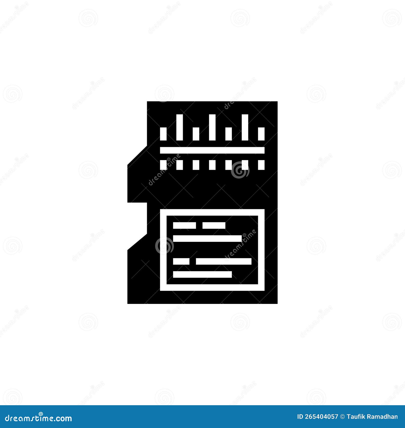 Memory Card Vector Icon. Computer Component Icon Solid Style. Perfect Use for Logo, Presentation ...