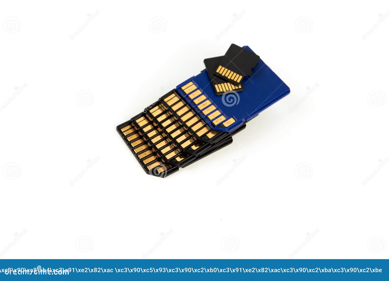 Memory Cards Isolated on White Background Stock Photo - Image of ...