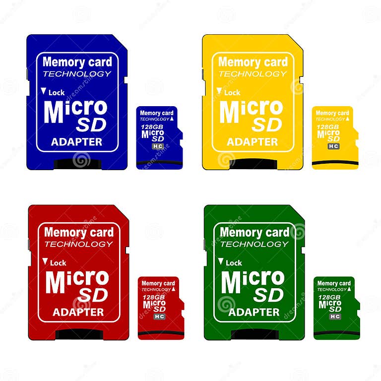 Memory Card in Vector on White Background Editorial Photography ...