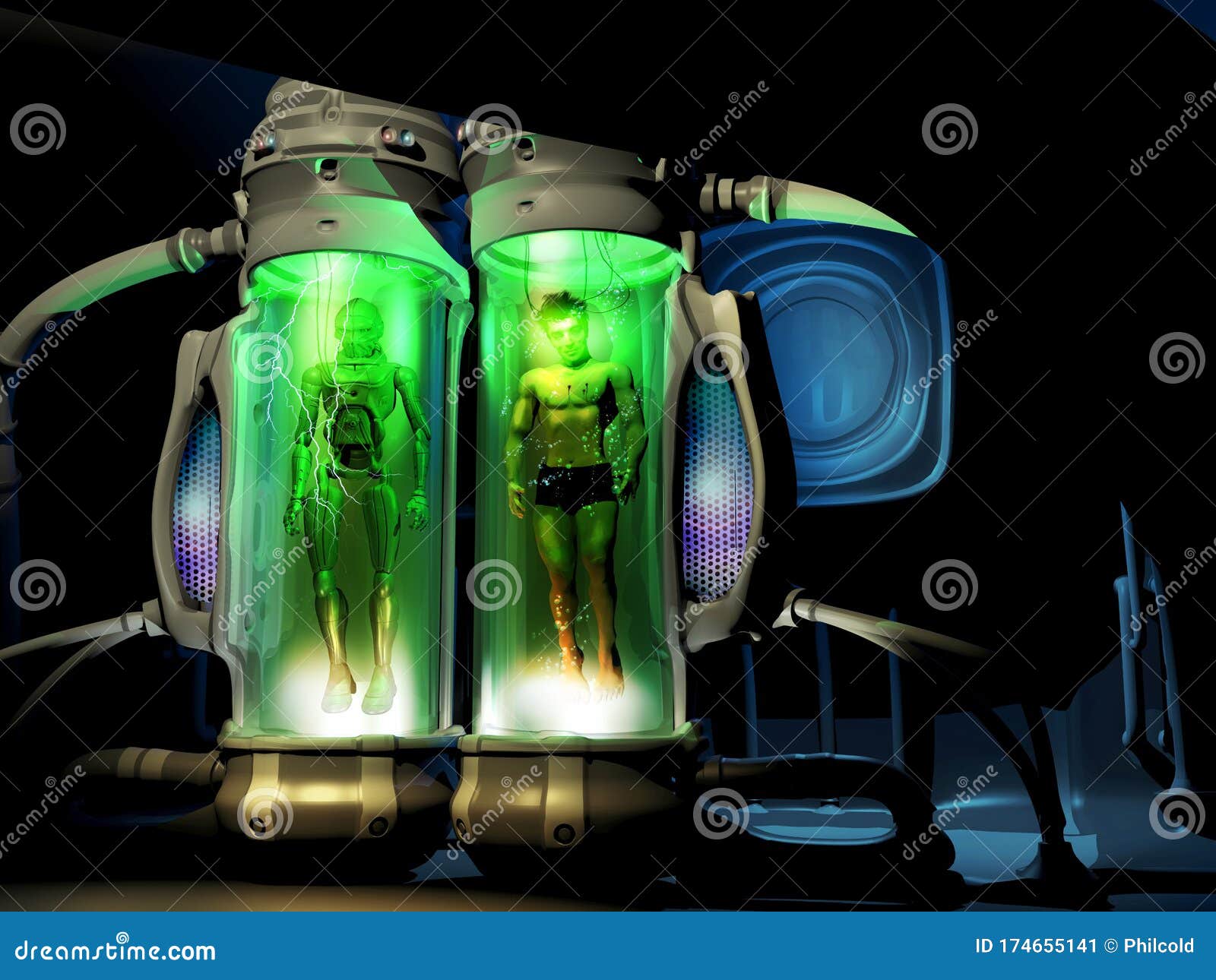 Memory cloning on android stock illustration. Illustration of compound ...