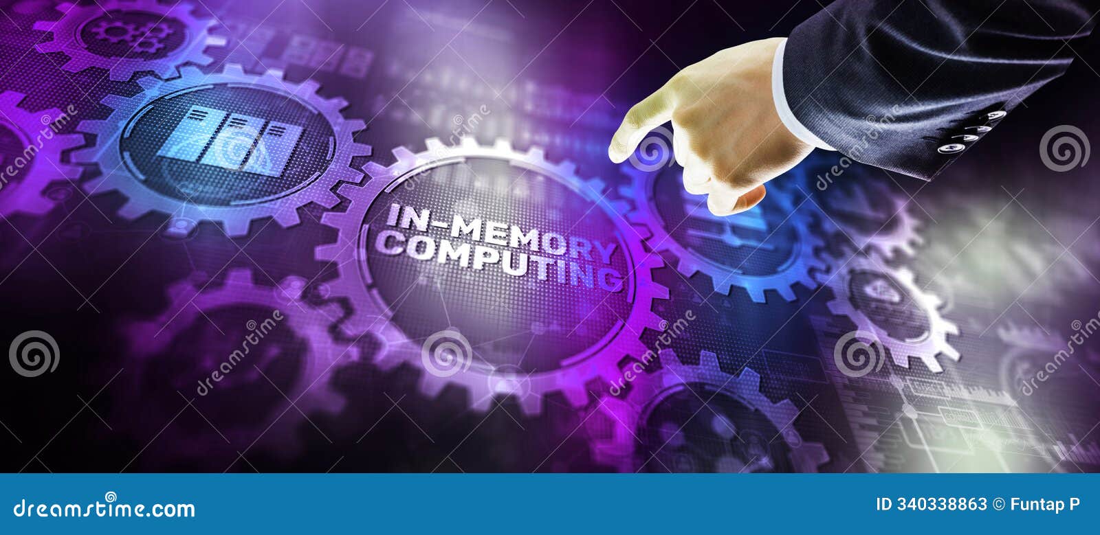 In Memory Computing. Technology High-performance Processing Data in RAM in Real Time Stock ...