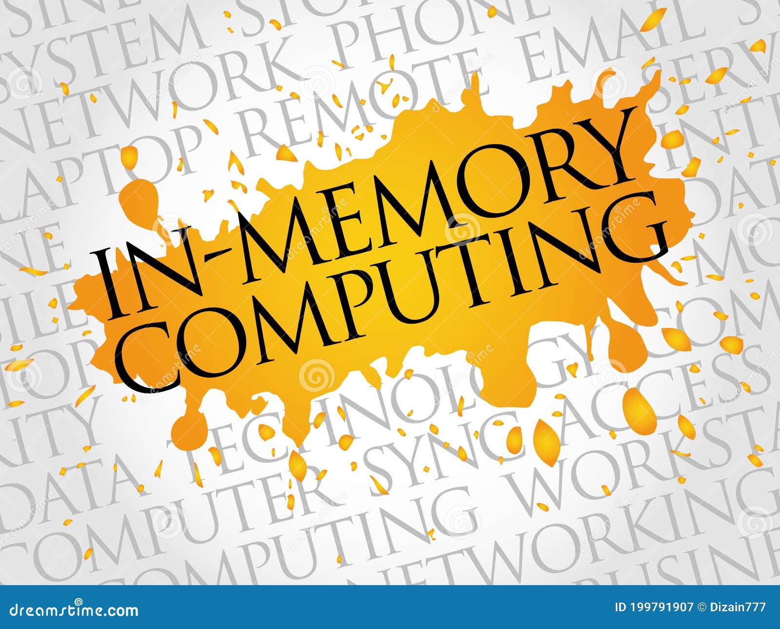 In-Memory Computing Word Cloud Stock Illustration - Illustration of ...