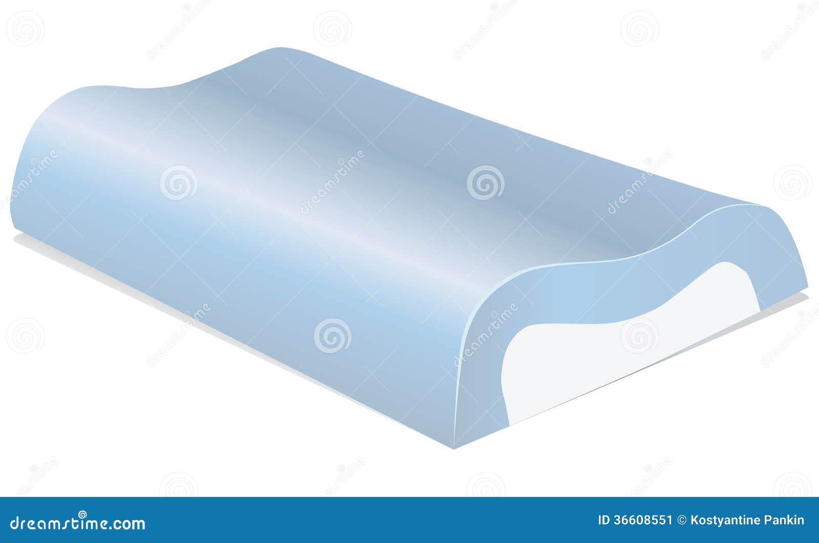 Memory Foam Pillow stock vector. Illustration of dream - 36608551