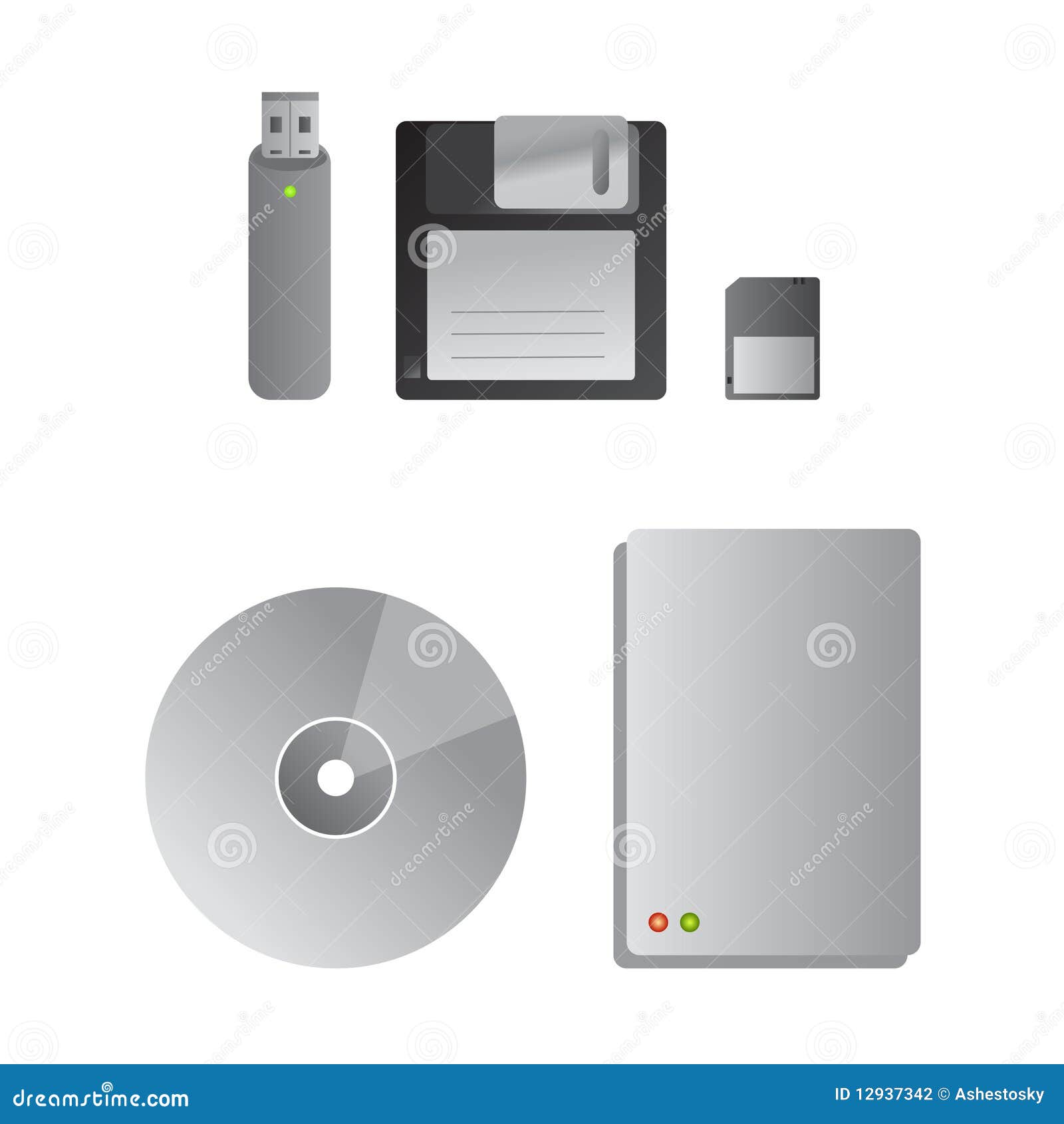 Memory Hard Drives and Devices Stock Vector - Illustration of clip ...