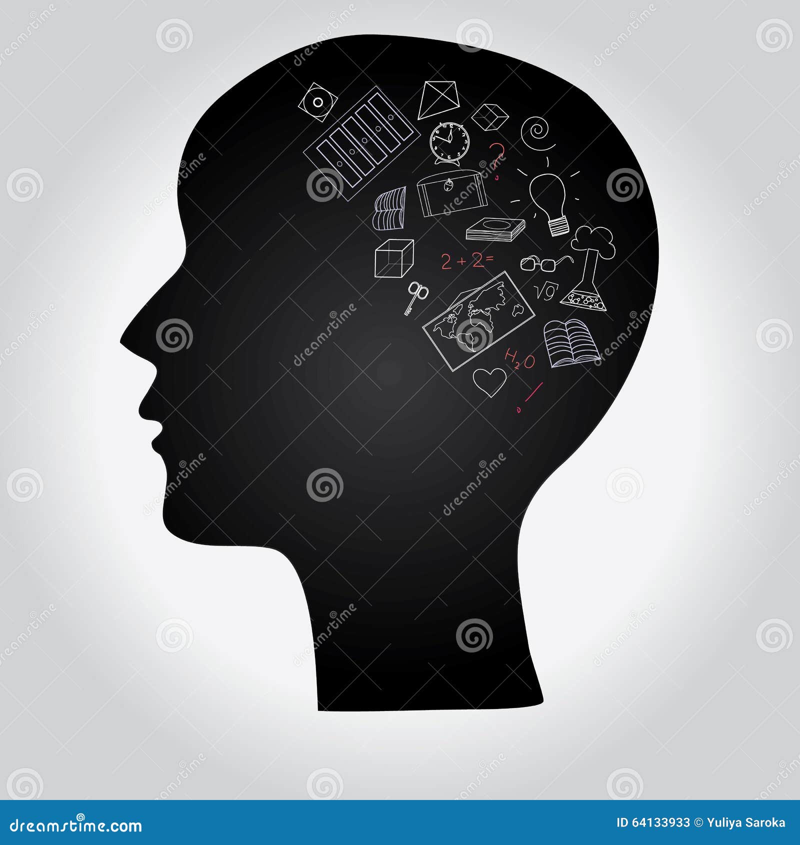 Memory in the head stock vector. Illustration of think - 64133933