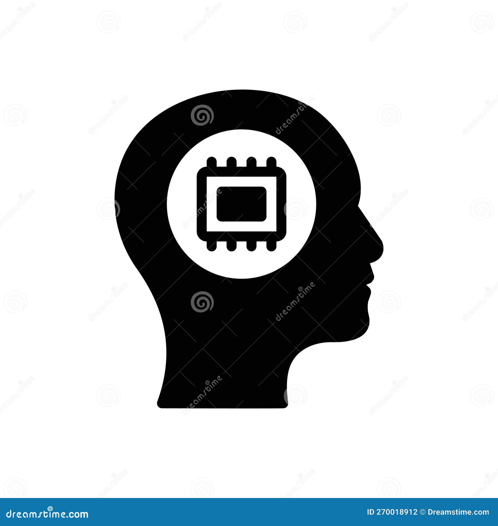 Black Solid Icon for Memory, Remembrance and Recollection Stock Vector ...