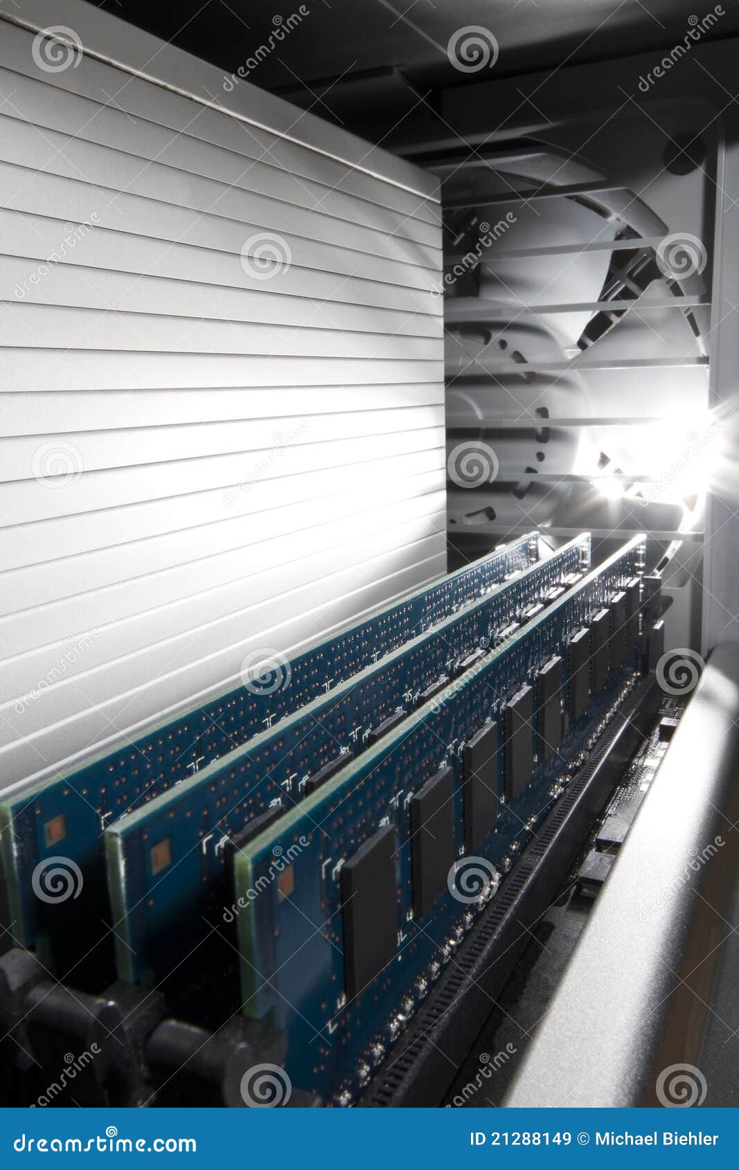 Memory Inside a Computer Workstation Stock Image - Image of circuit ...