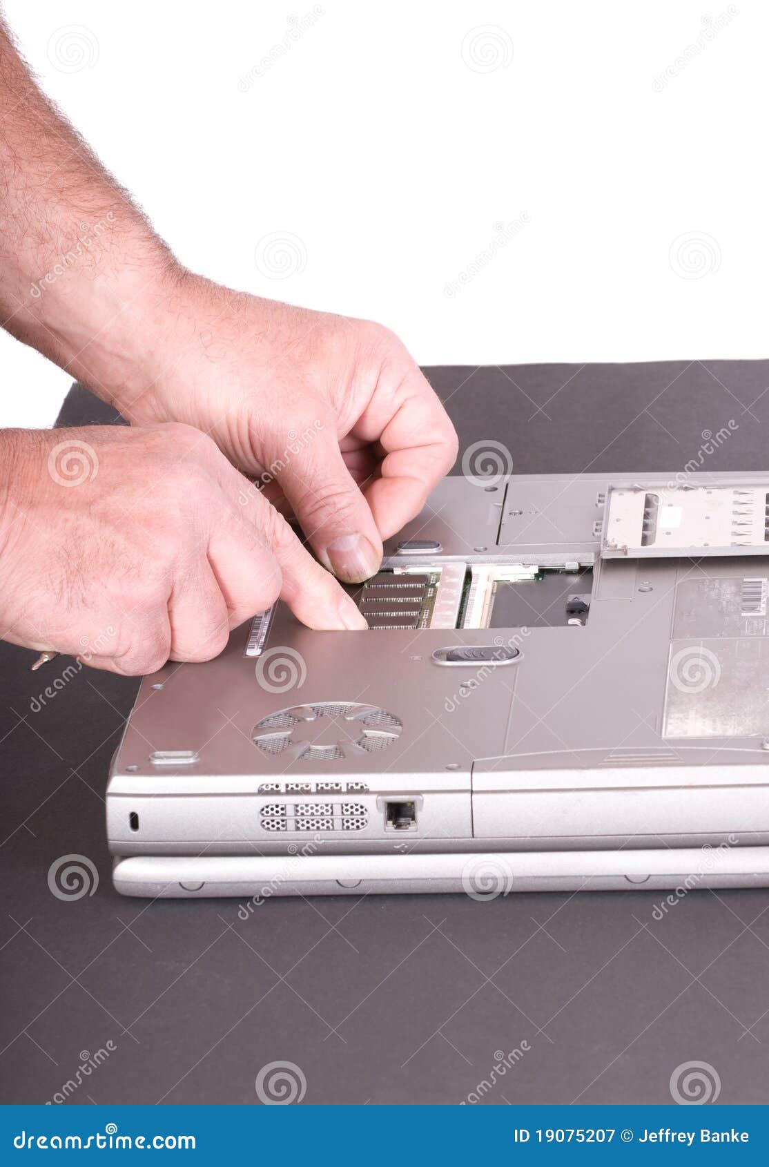 Memory install stock image. Image of repairman, memory - 19075207