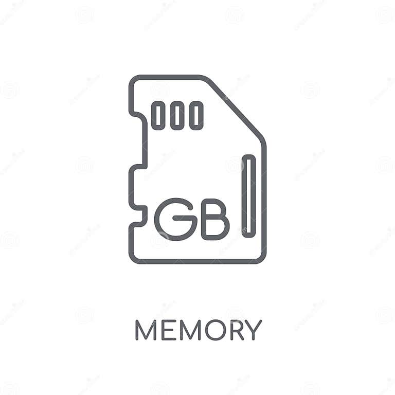 Memory Linear Icon. Modern Outline Memory Logo Concept on White Stock ...