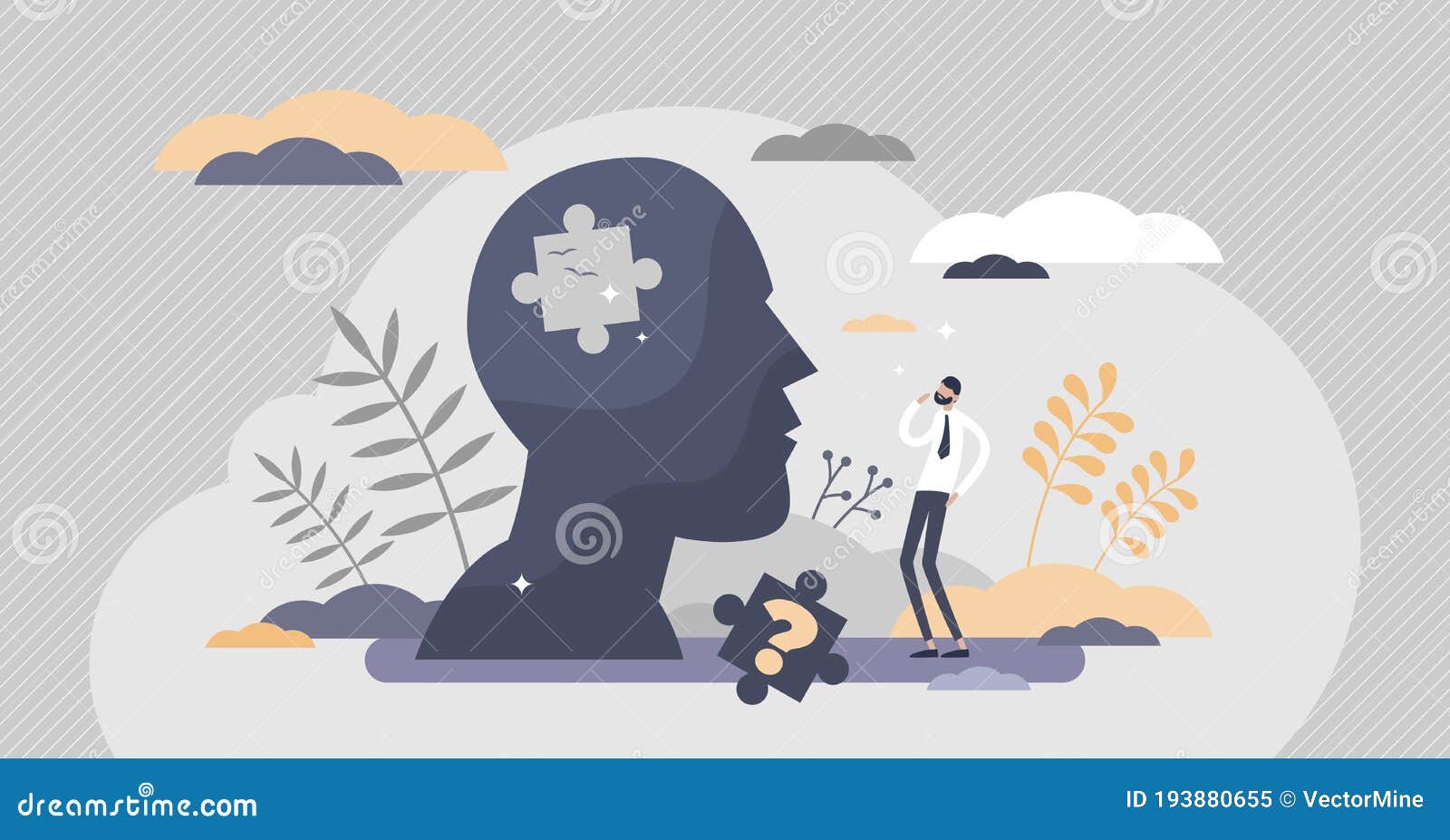 Memory Loss As Brain Amnesia Problem and Thoughts Forget Tiny Person ...