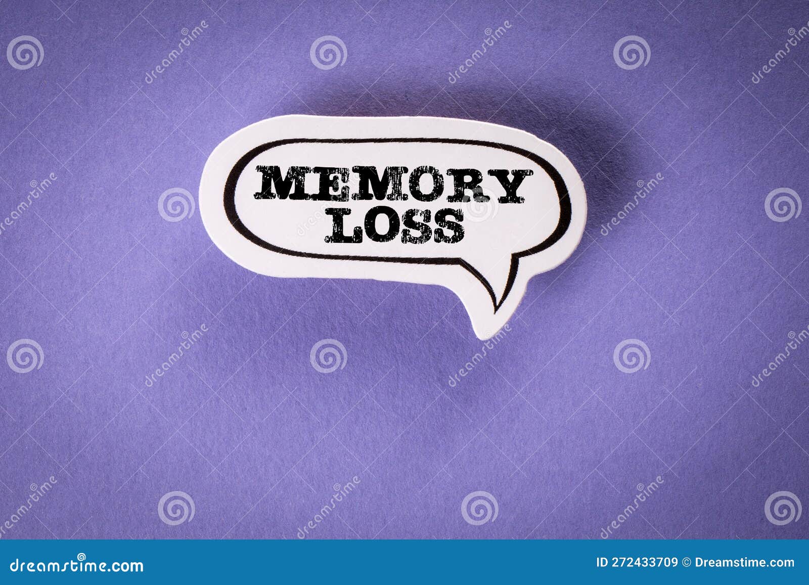 Memory Loss Concept. Speech Bubble with Text on Violet Background Stock ...