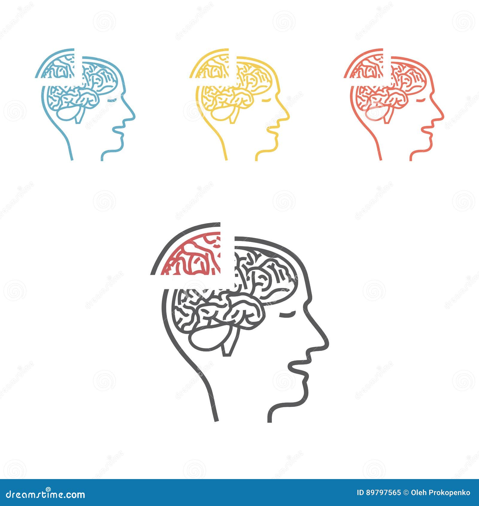 Memory loss line icon stock illustration. Illustration of losing - 89797565