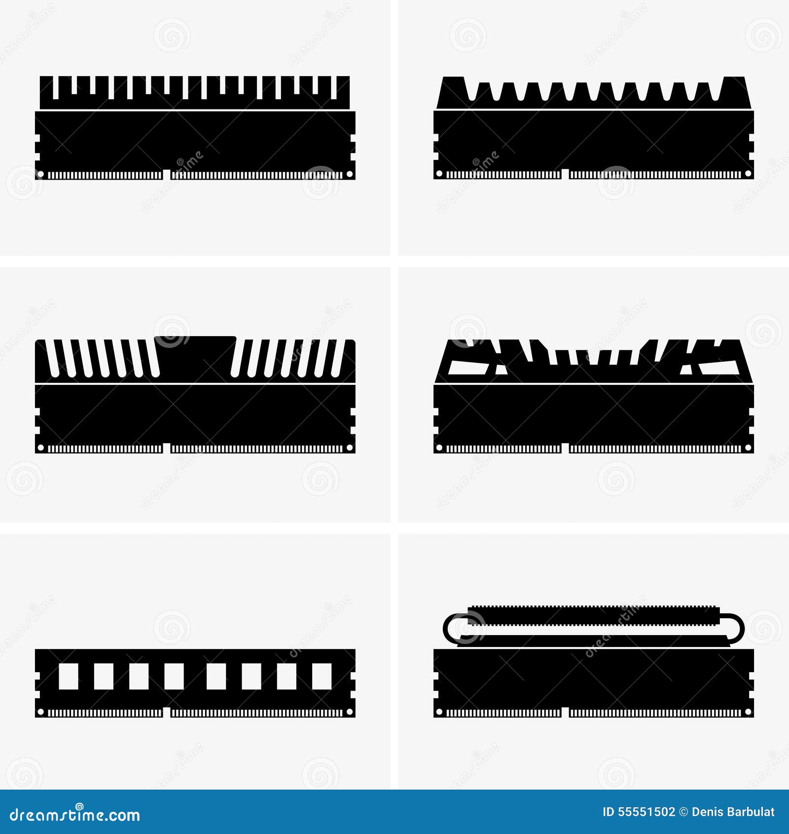 Memory module stock vector. Illustration of module, item - 55551502