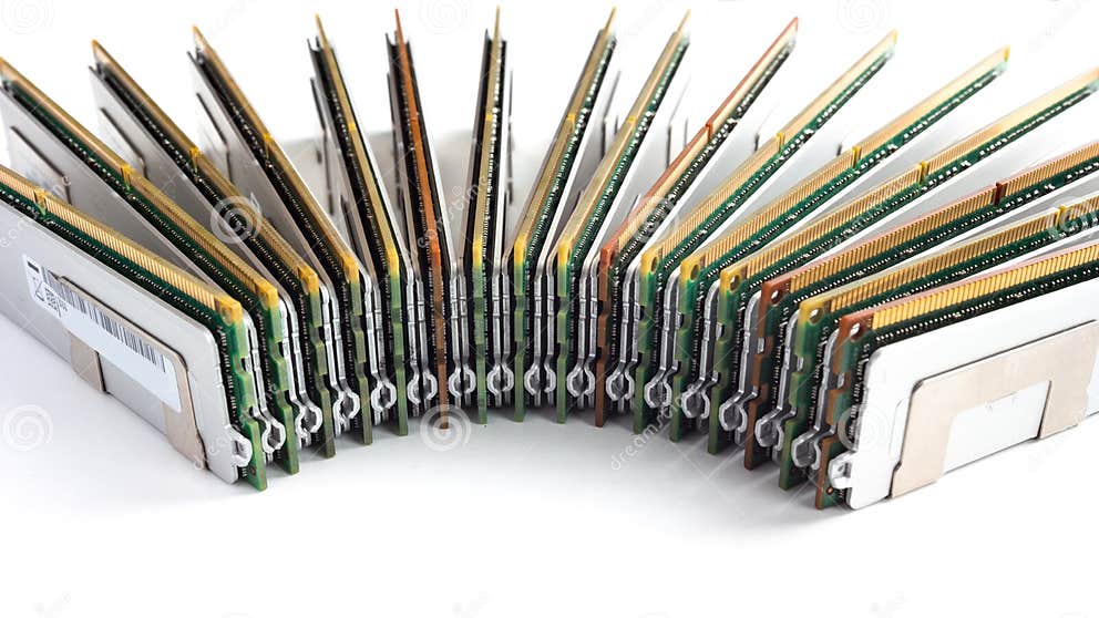 Memory Modules Isolated on the White Background Stock Photo - Image of ...