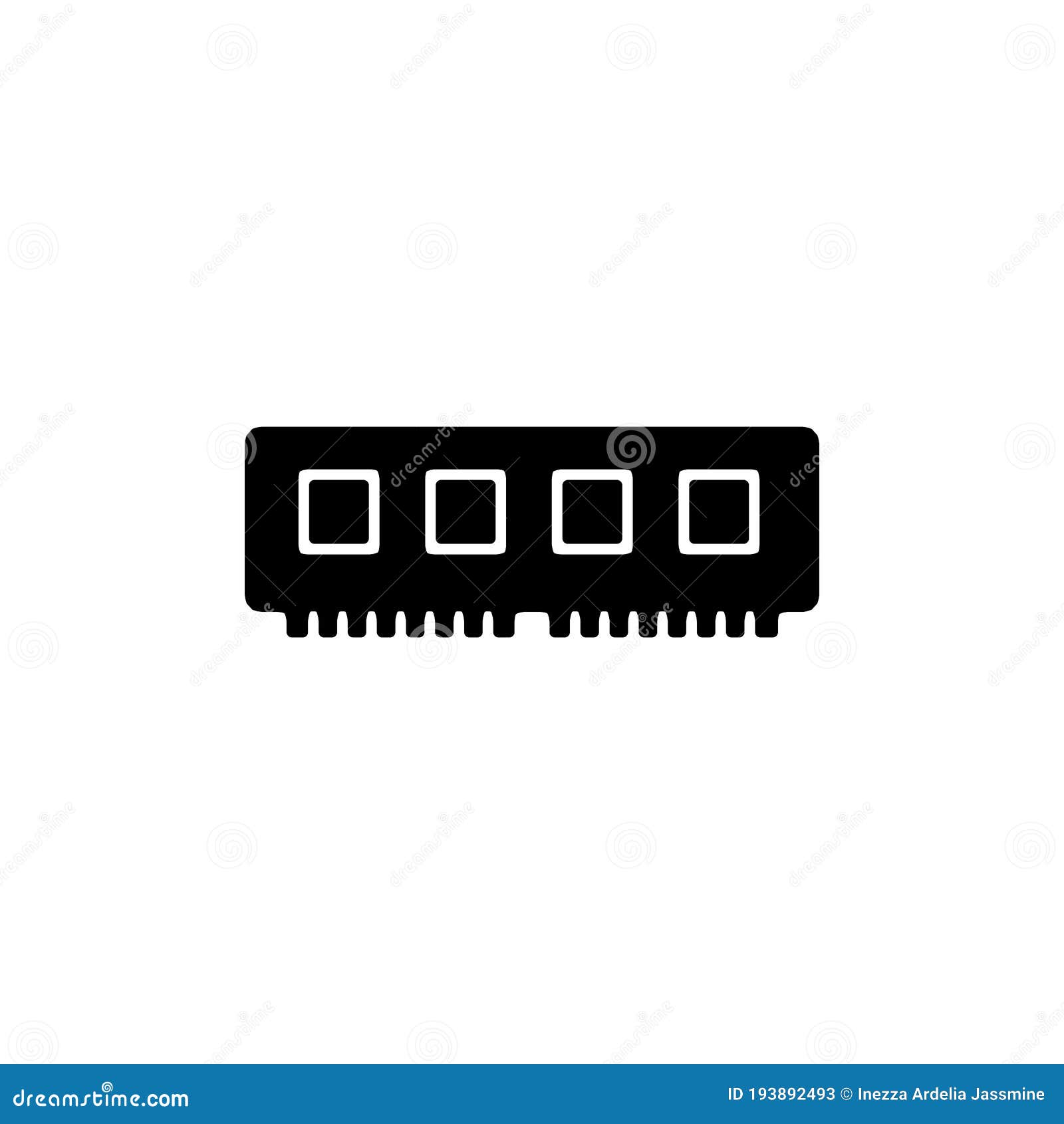 Memory PC Icon. Vector Design Template Stock Vector - Illustration of ...