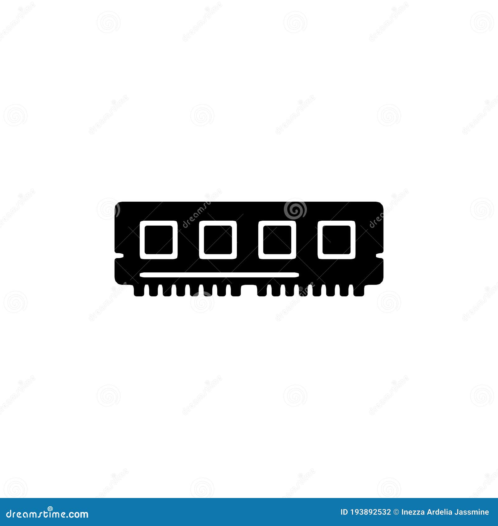 Memory PC Icon. Vector Design Template Stock Vector - Illustration of ...