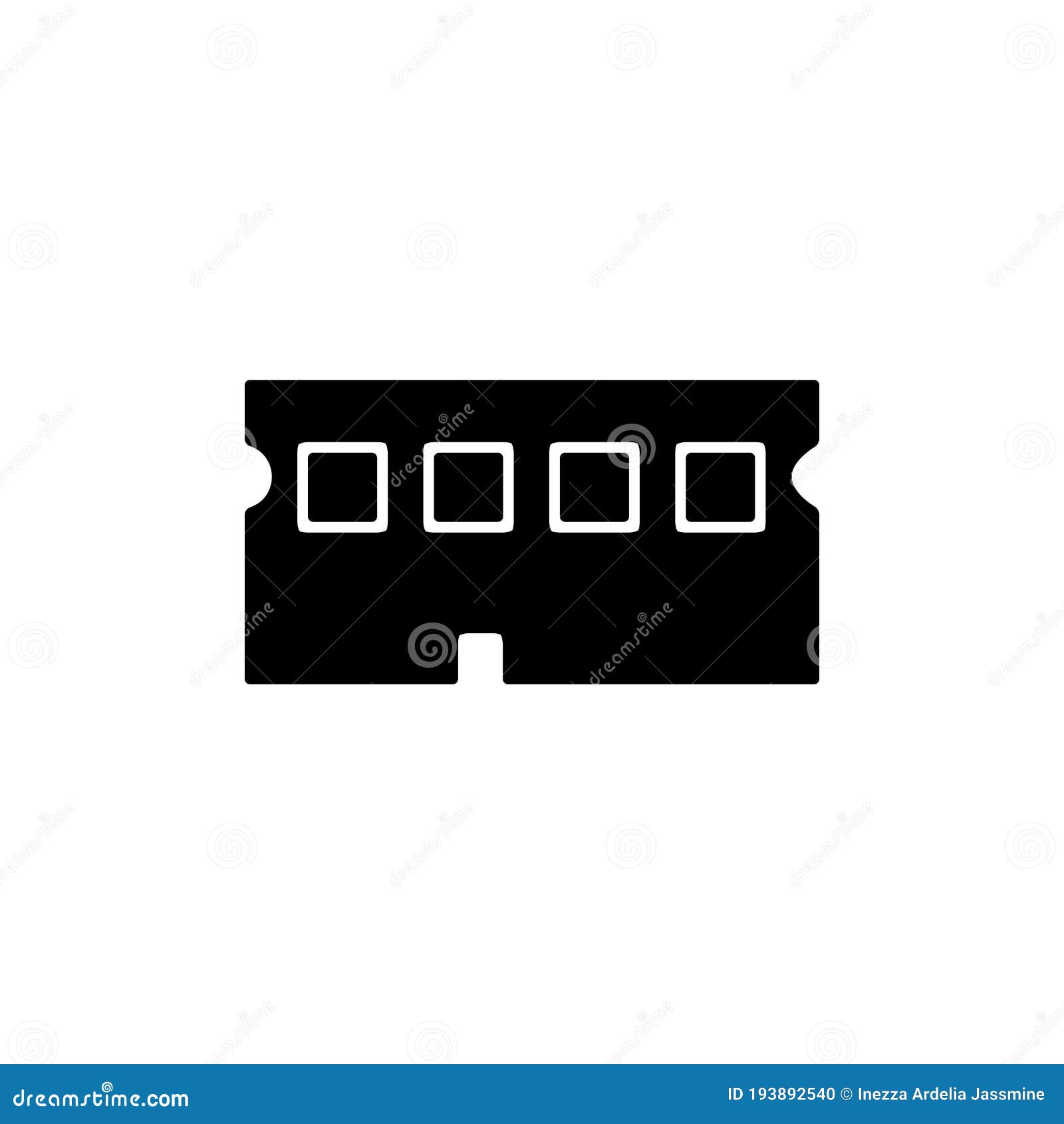 Memory PC Icon. Vector Design Template Stock Vector - Illustration of ...