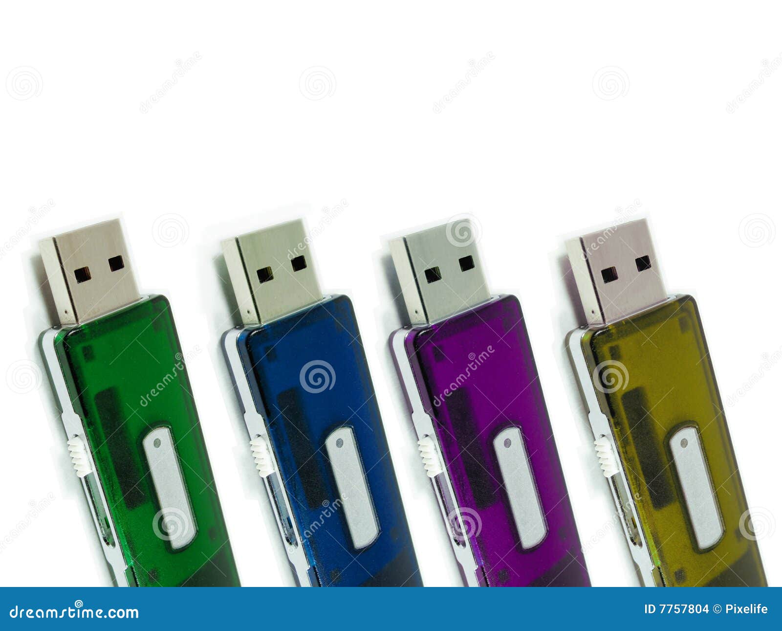 Memory pen drive colored stock photo. Image of drive, accessories - 7757804