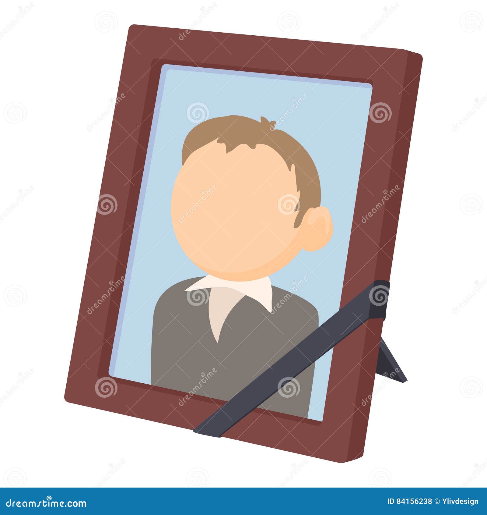 Memory Portrait Icon, Cartoon Style Stock Vector - Illustration of ...