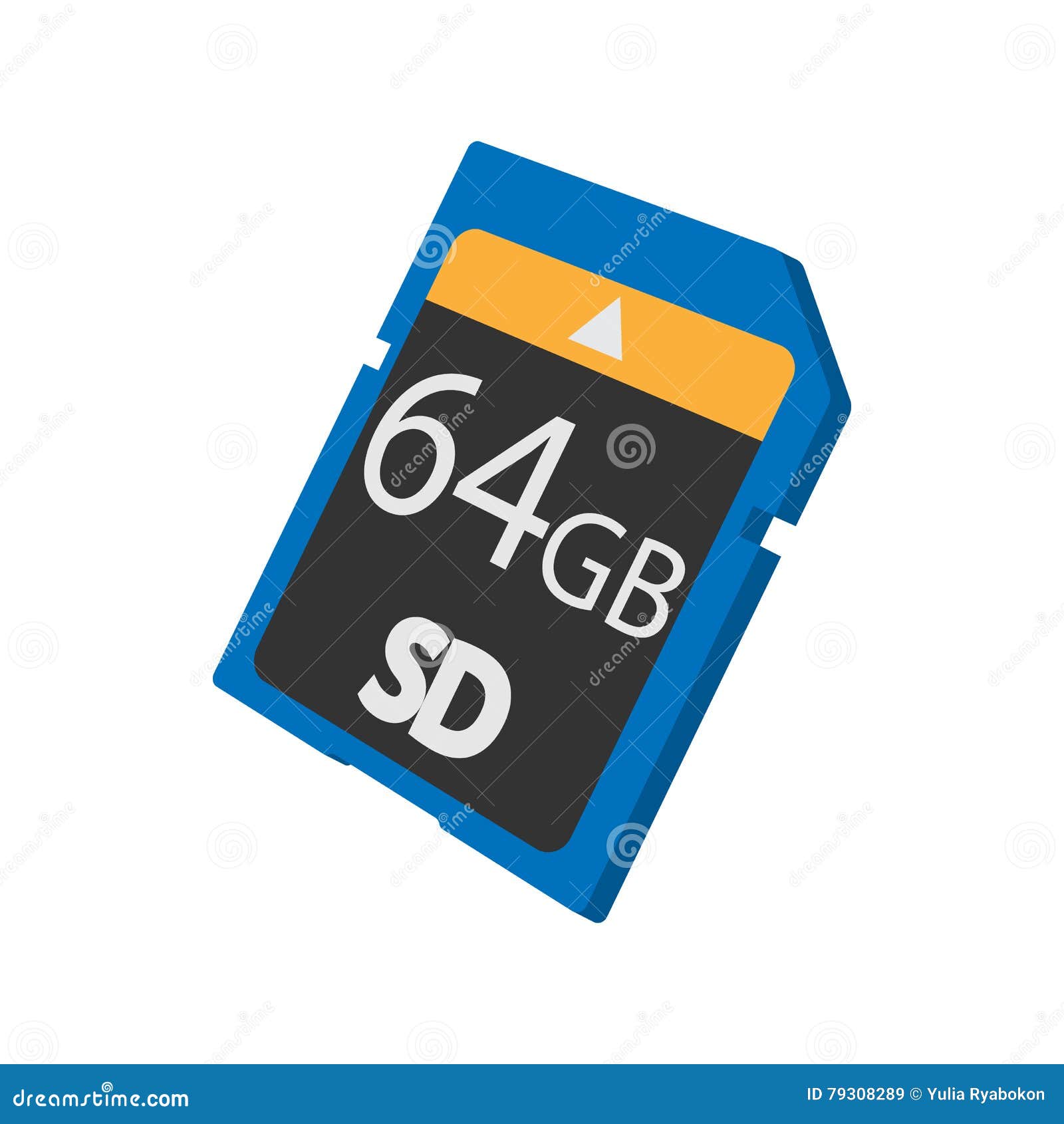 Memory SD Card Icon, Cartoon Style Stock Vector - Illustration of ...